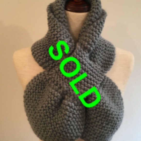 Accessories | Handknitted Crossover Chunky Knit Scarf | Poshmark